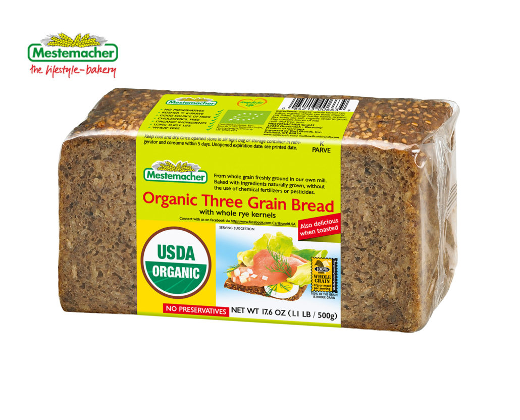 Organic Three Grain Bread – Mestemacher