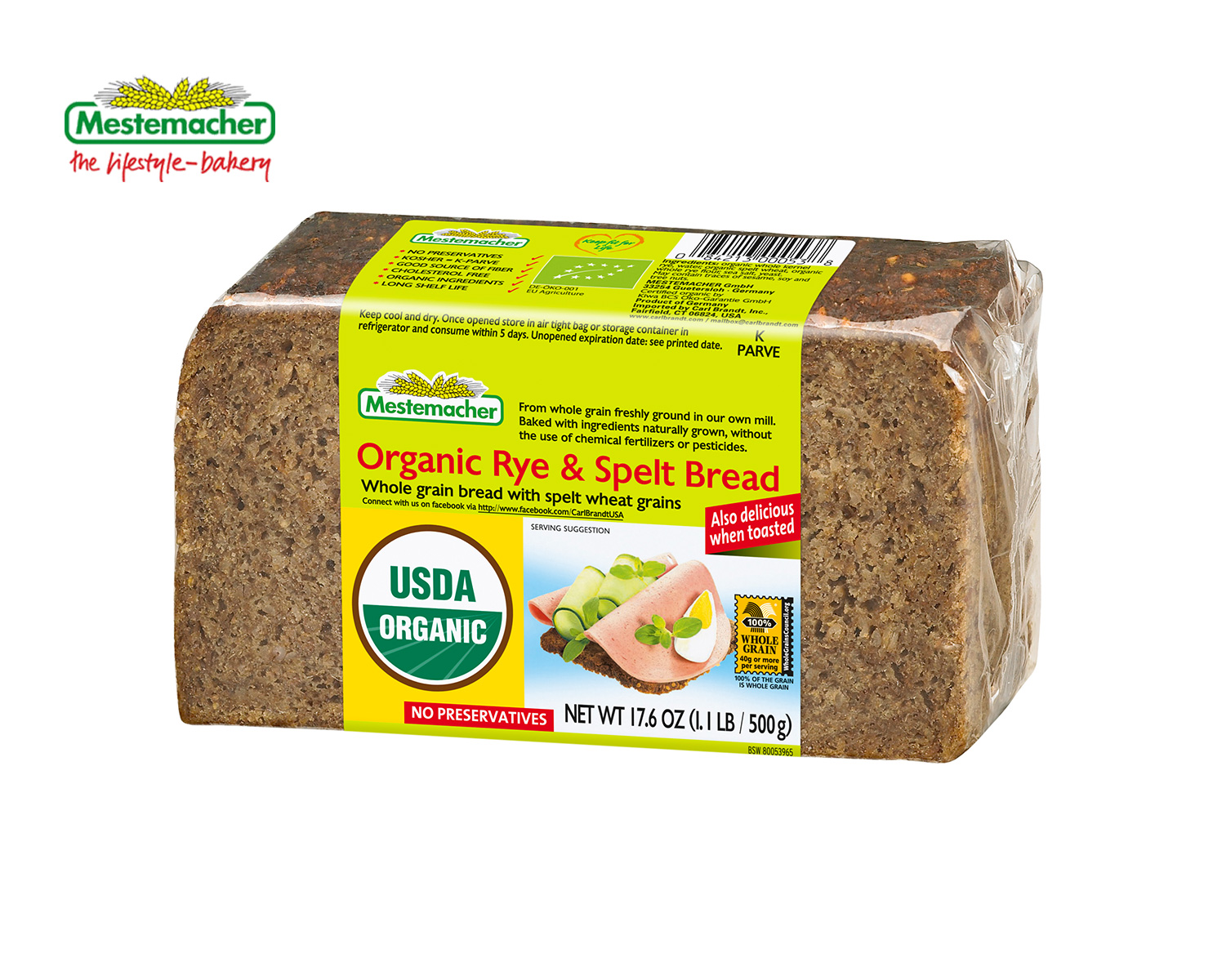 Organic Rye & Spelt Bread – Mestemacher