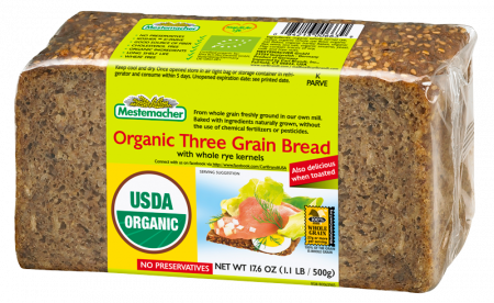 Organic Three Grain Bread – Mestemacher