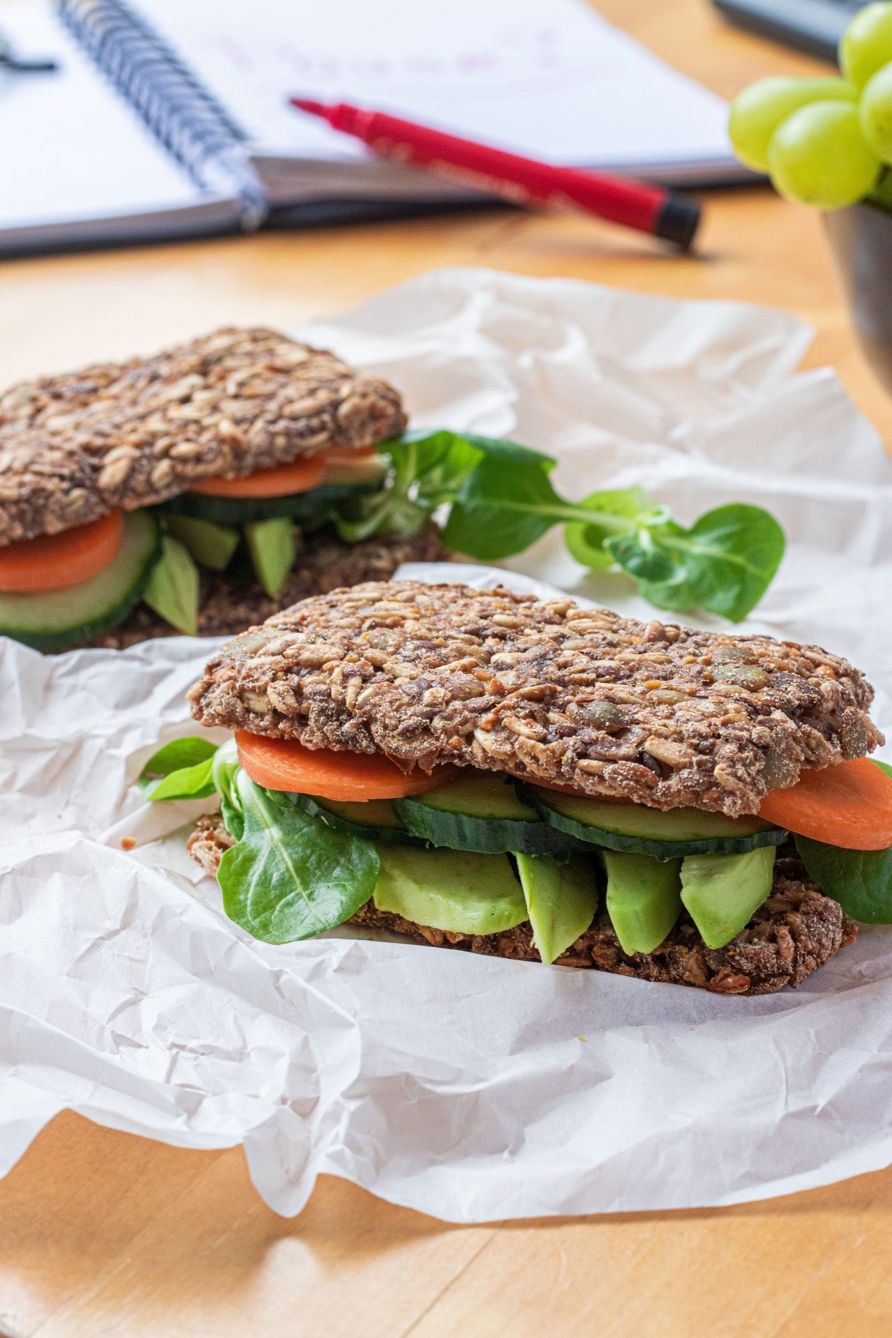 Vegetable toasties with Mestemacher Organic Pure Natural Toast Rolls ...